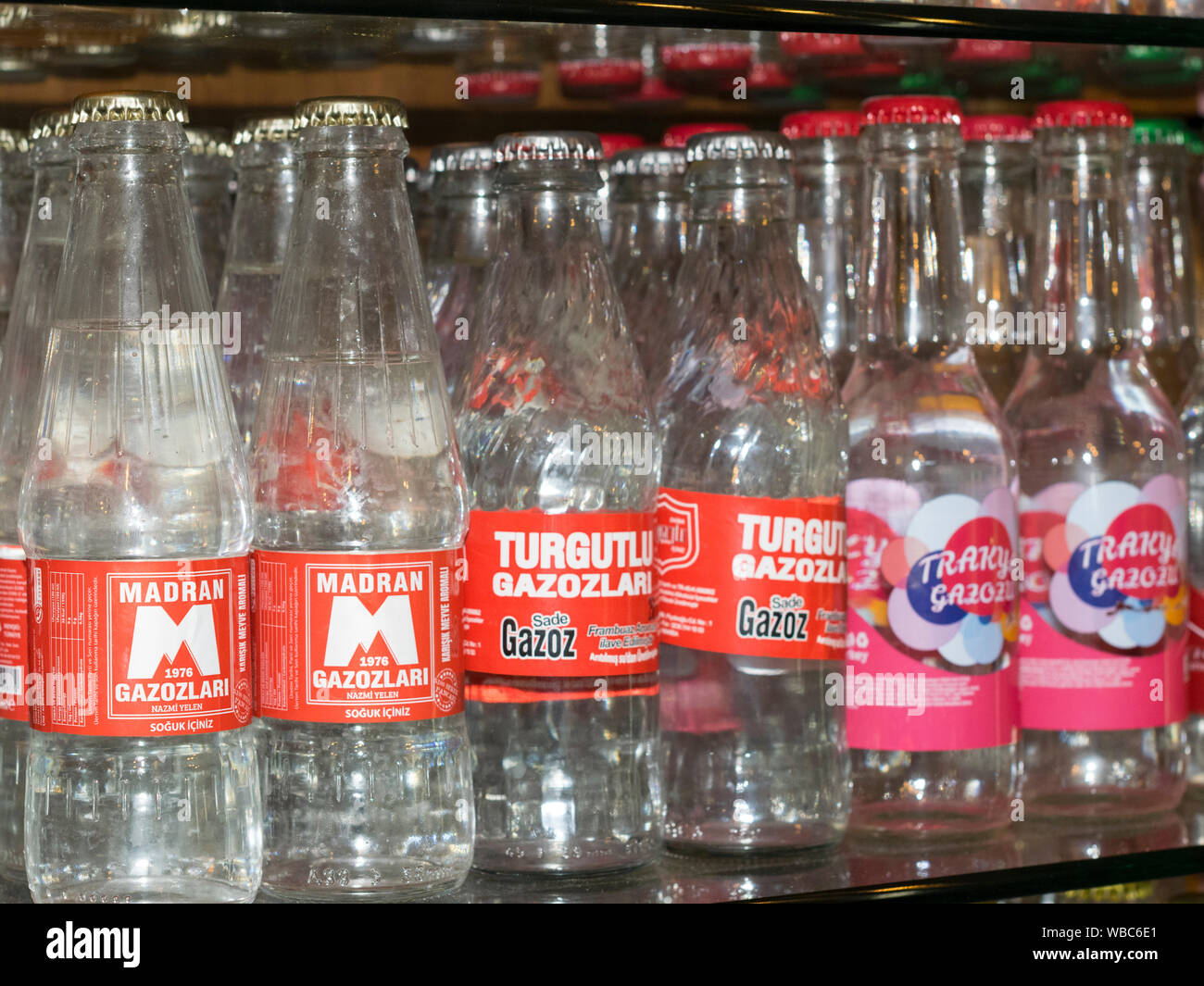 A small shop in Suleymaniye, Istanbul sells only Turkish local sodas ...