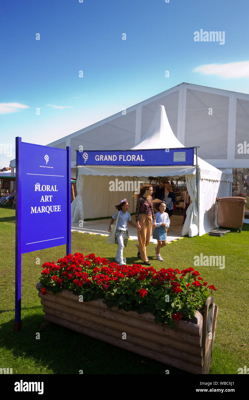 The Grand Floral Art Marquee at the 2019 Southport flower Show Stock ...