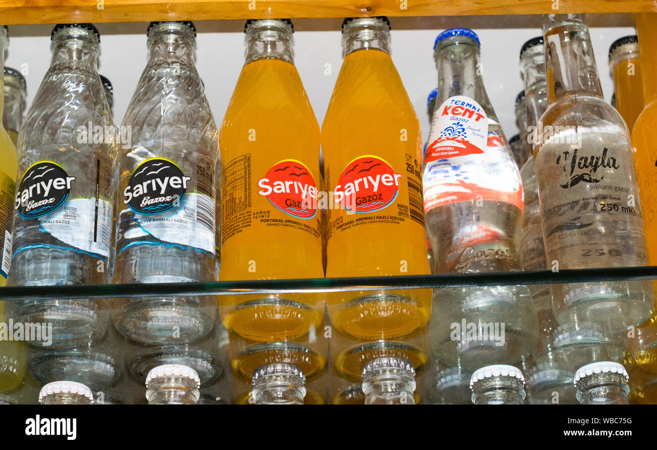 A small shop in Suleymaniye, Istanbul sells only Turkish local sodas ...