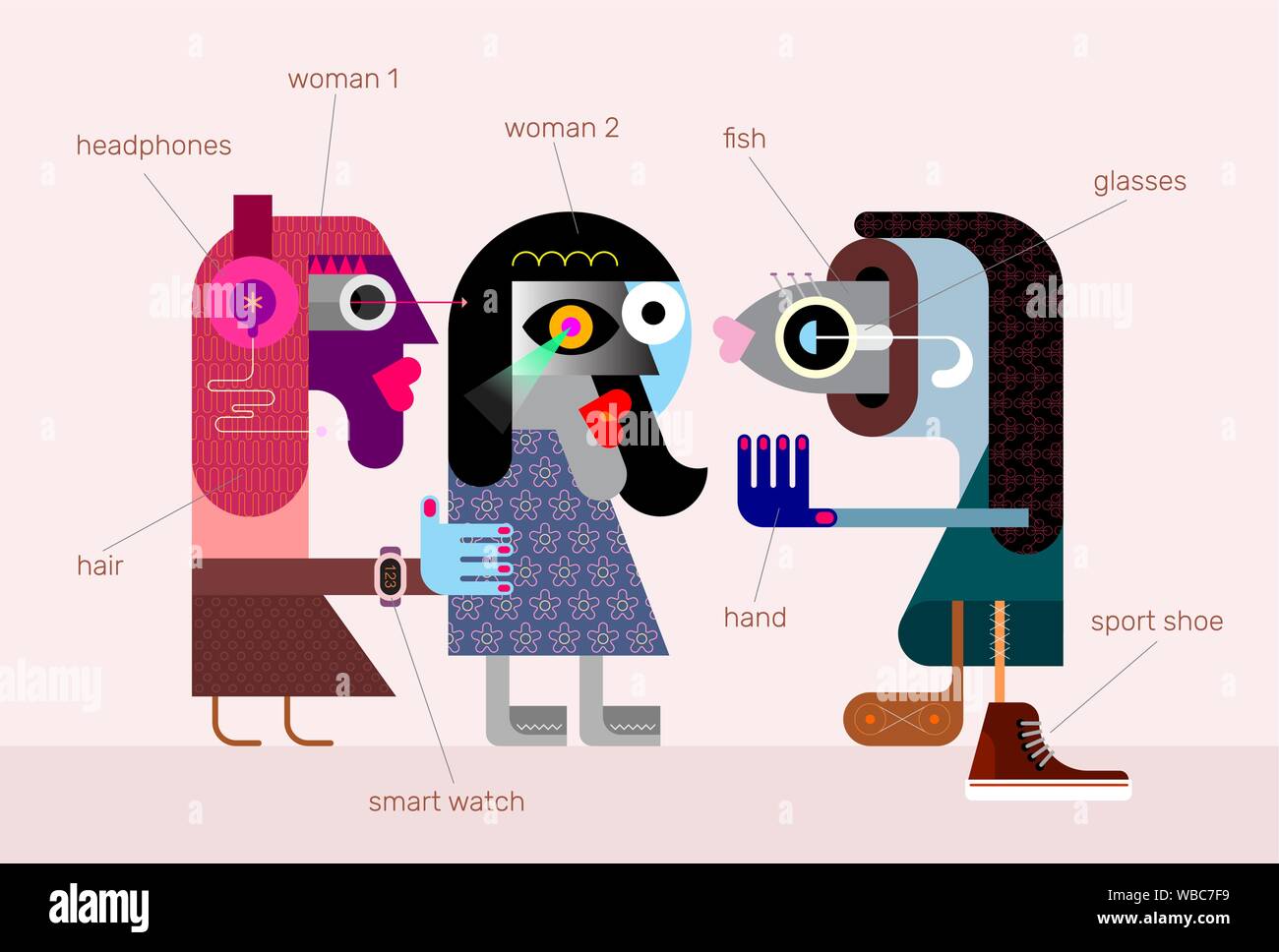 Abstract painting people talking hi-res stock photography and images ...