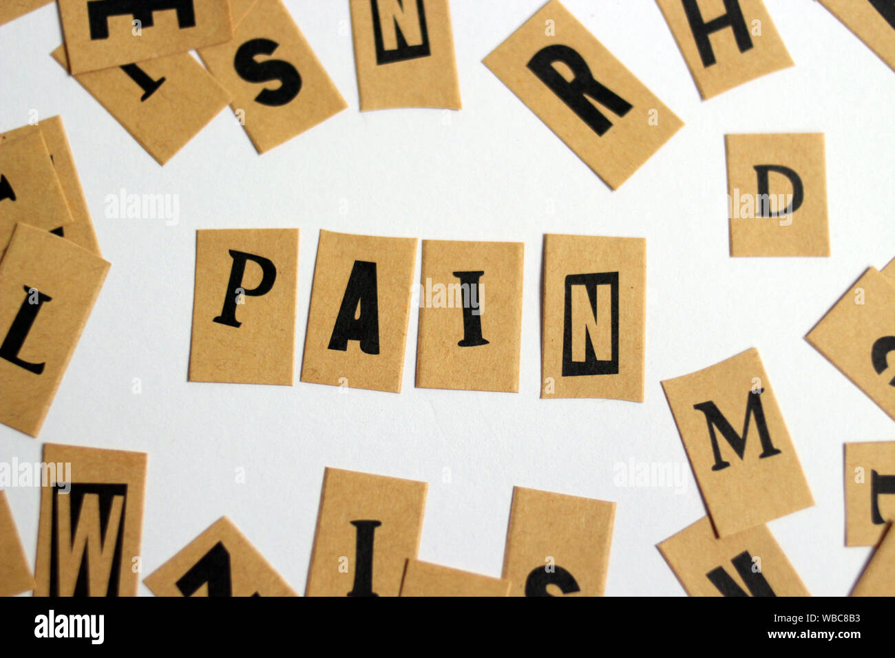 Word PAIN Spelled Out On A Table Stock Photo Alamy word-pain-spelled-out-on-a-table-stock-photo-alamy