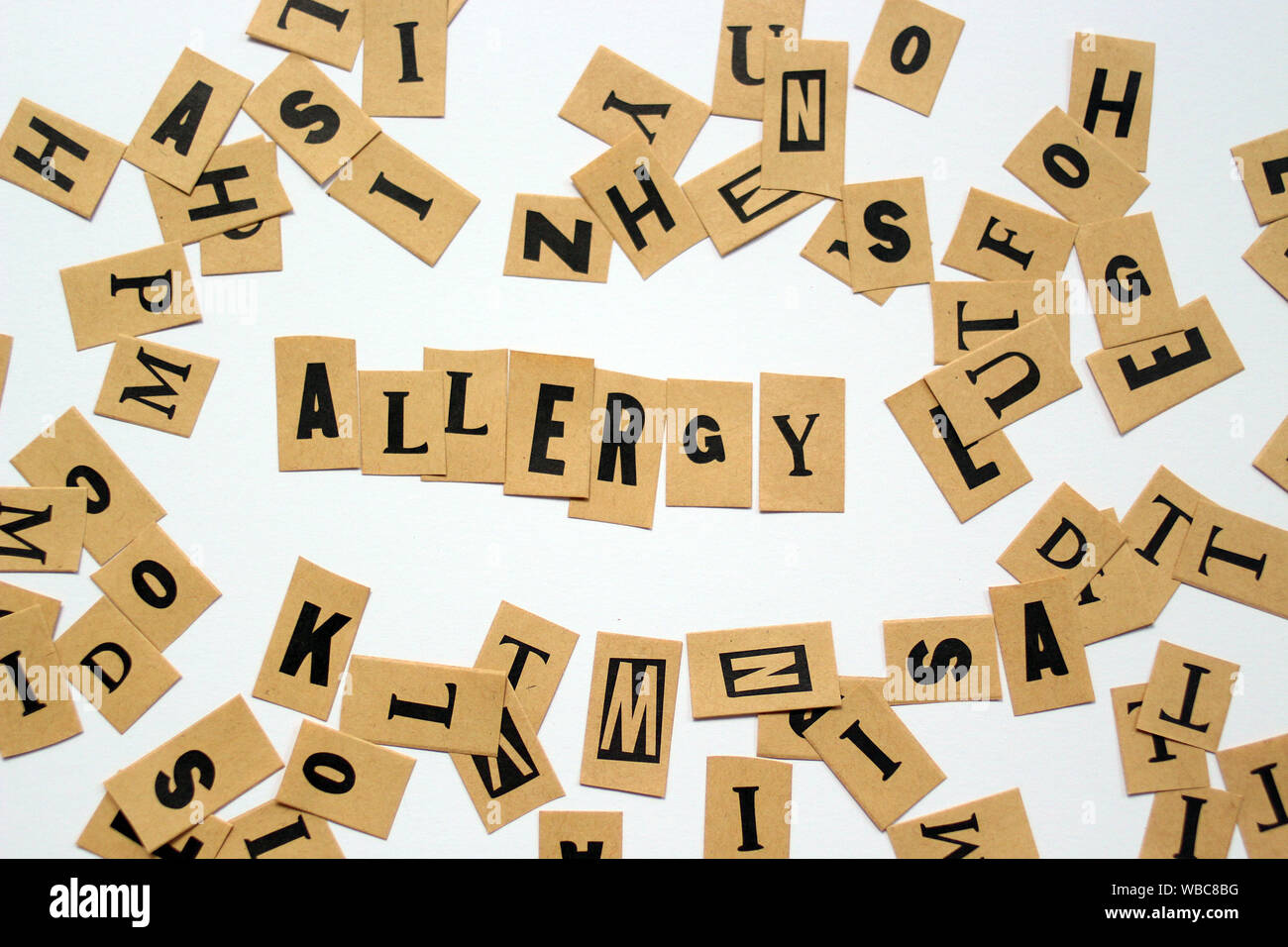 letters spelling allergy Stock Photo - Alamy