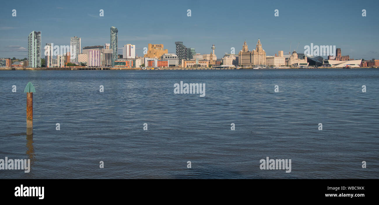 The historic Liverpool waterfront, including modern office towers and ...