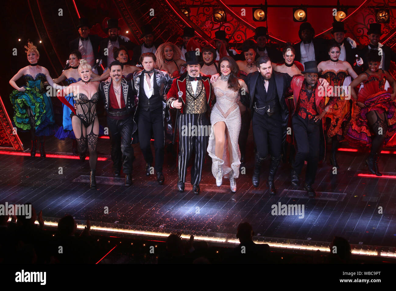 Opening night curtain call for Moulin Rouge at the Al Hirschfeld ...