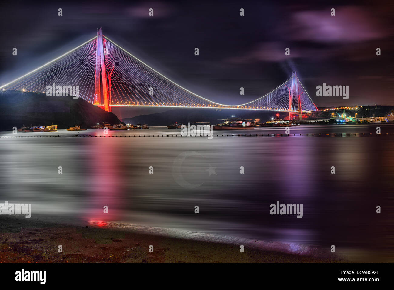 Third Bridge at Istanbul, Yavuz Sultan Selim Bridge (Turkey Stock Photo ...