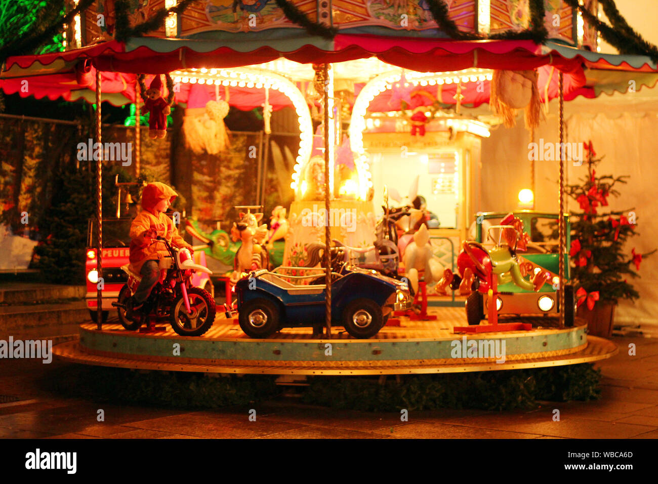 Bremen, Germany. December 18 2011: Night at Bremen Christmas market ...