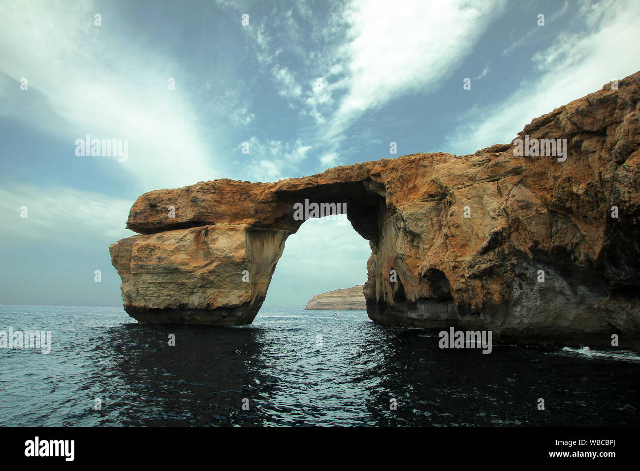The Azure Window in Gozo island - Mediterranean nature wonder in ...