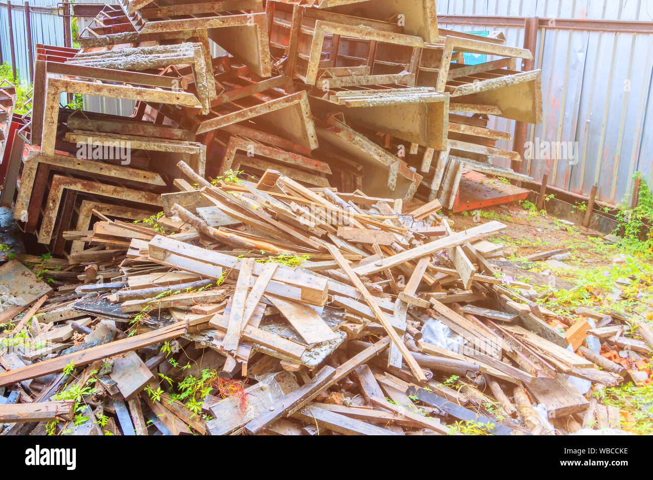 wood pile in construction site house renovate Stock Photo - Alamy