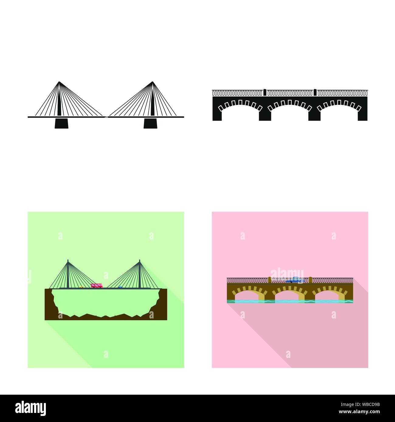 Isolated Object Of Connection And Design Sign Collection Of Connection And Side Stock Vector