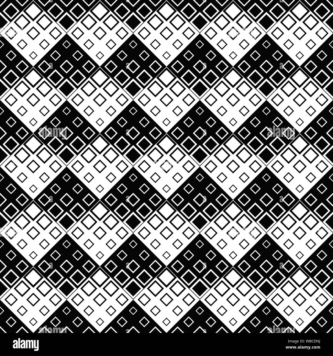 Seamless square pattern background - monochrome vector design from squares Stock Vector Image ...
