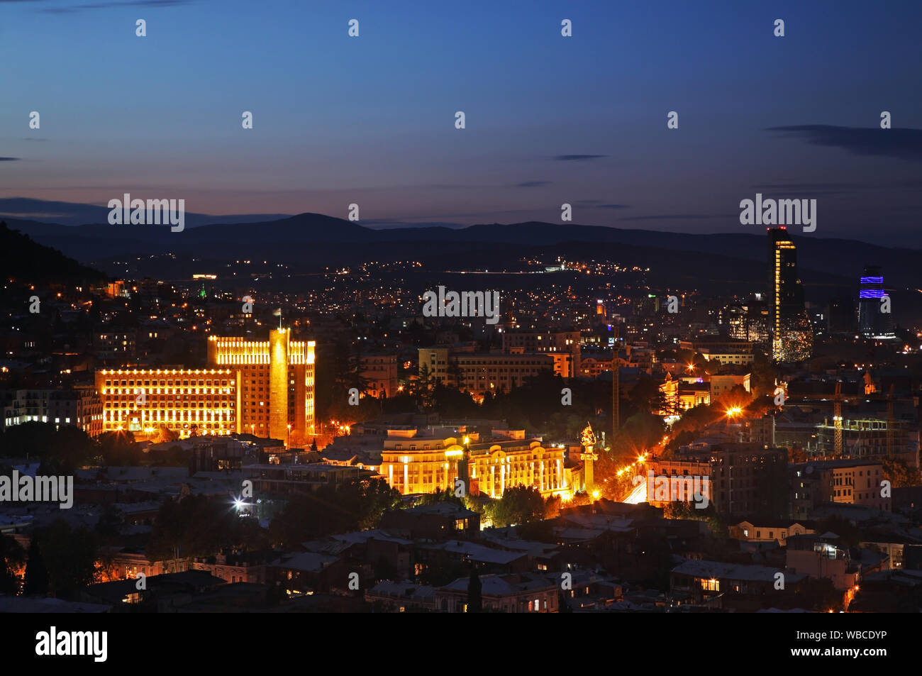 Panoramic view of Tbilisi. Georgia Stock Photo - Alamy