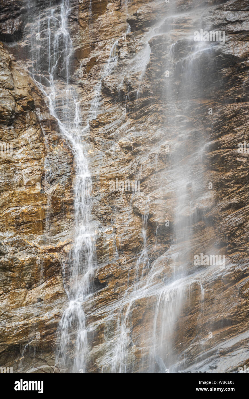 Waterfall in the Glacier gorge, Grindelwald, Bernese Oberland ...
