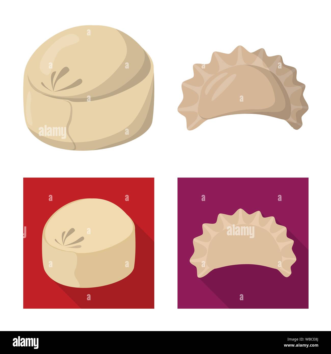 Vector illustration of products and cooking icon. Collection of ...