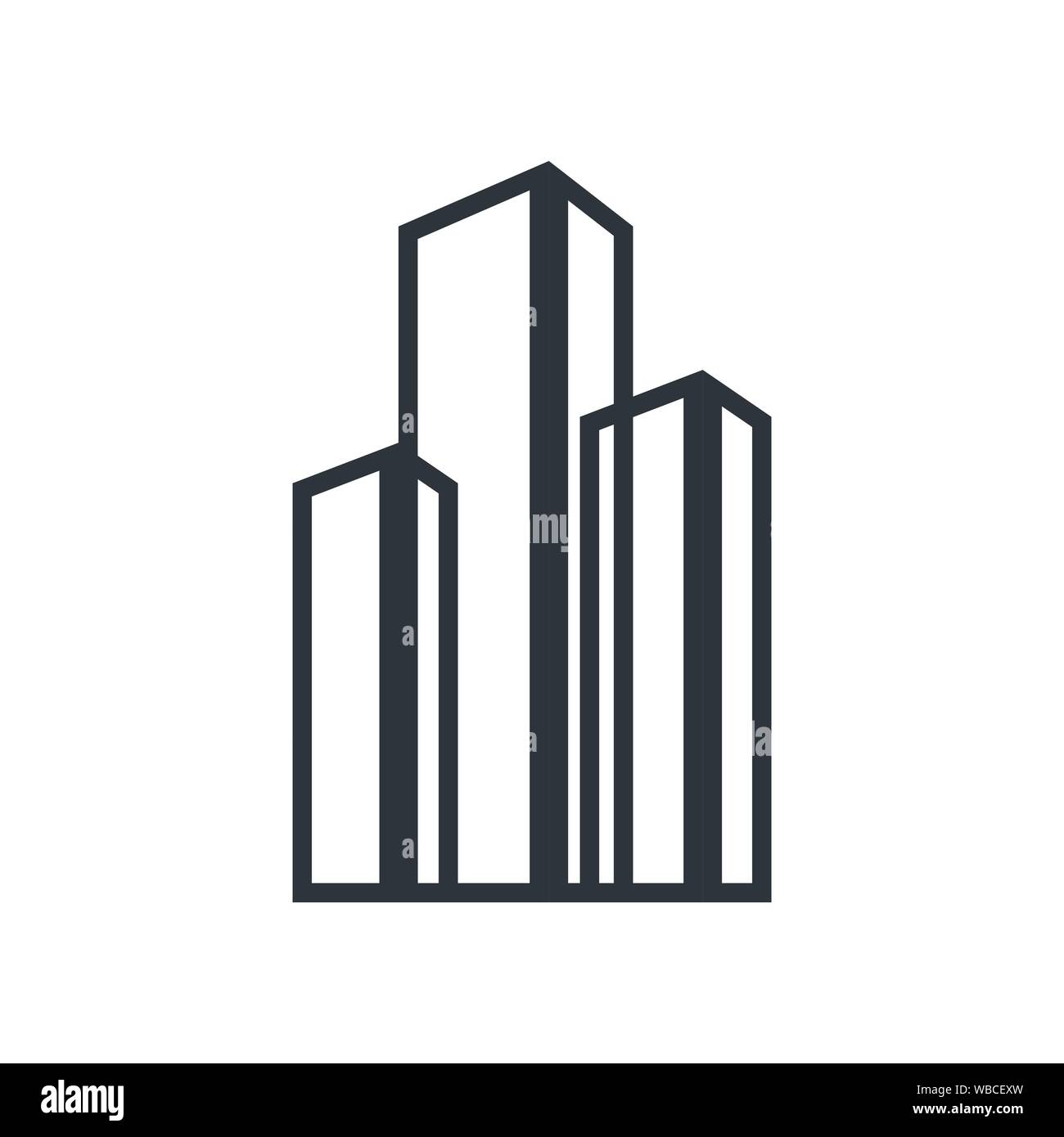 Building graphic design template vector isolated illustration Stock ...