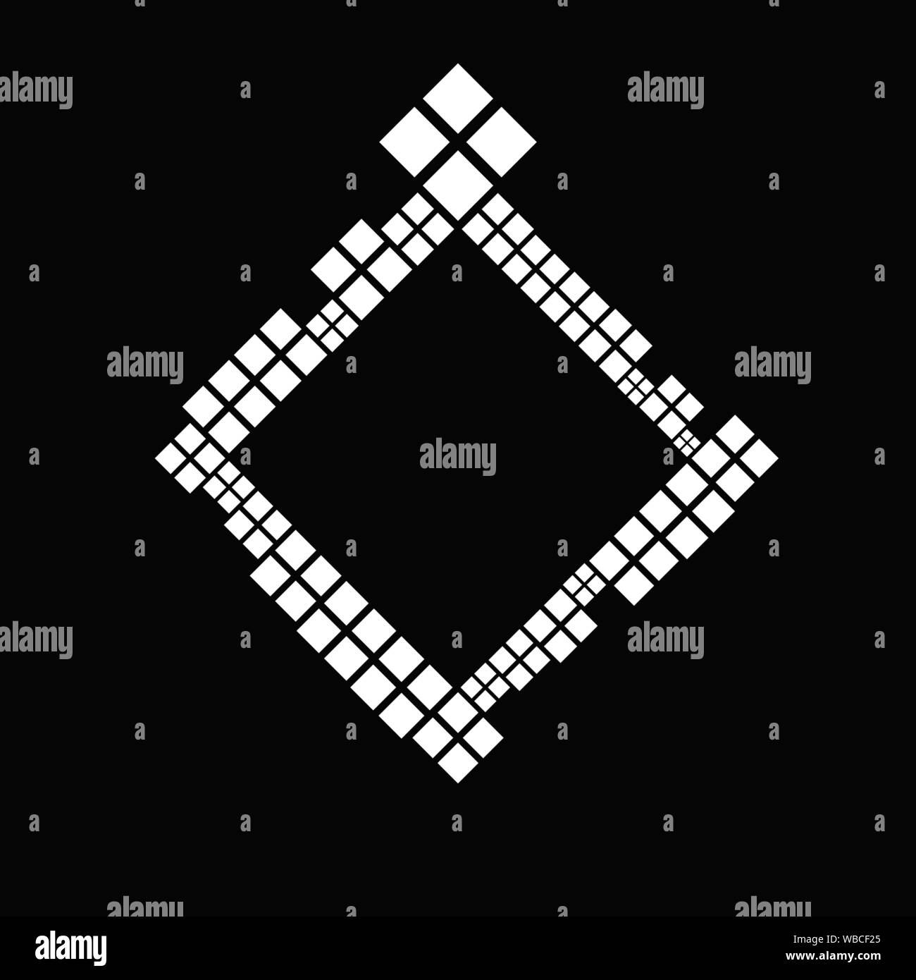 Minimal Modern Diagonal Square Badge Background Element Monochrome