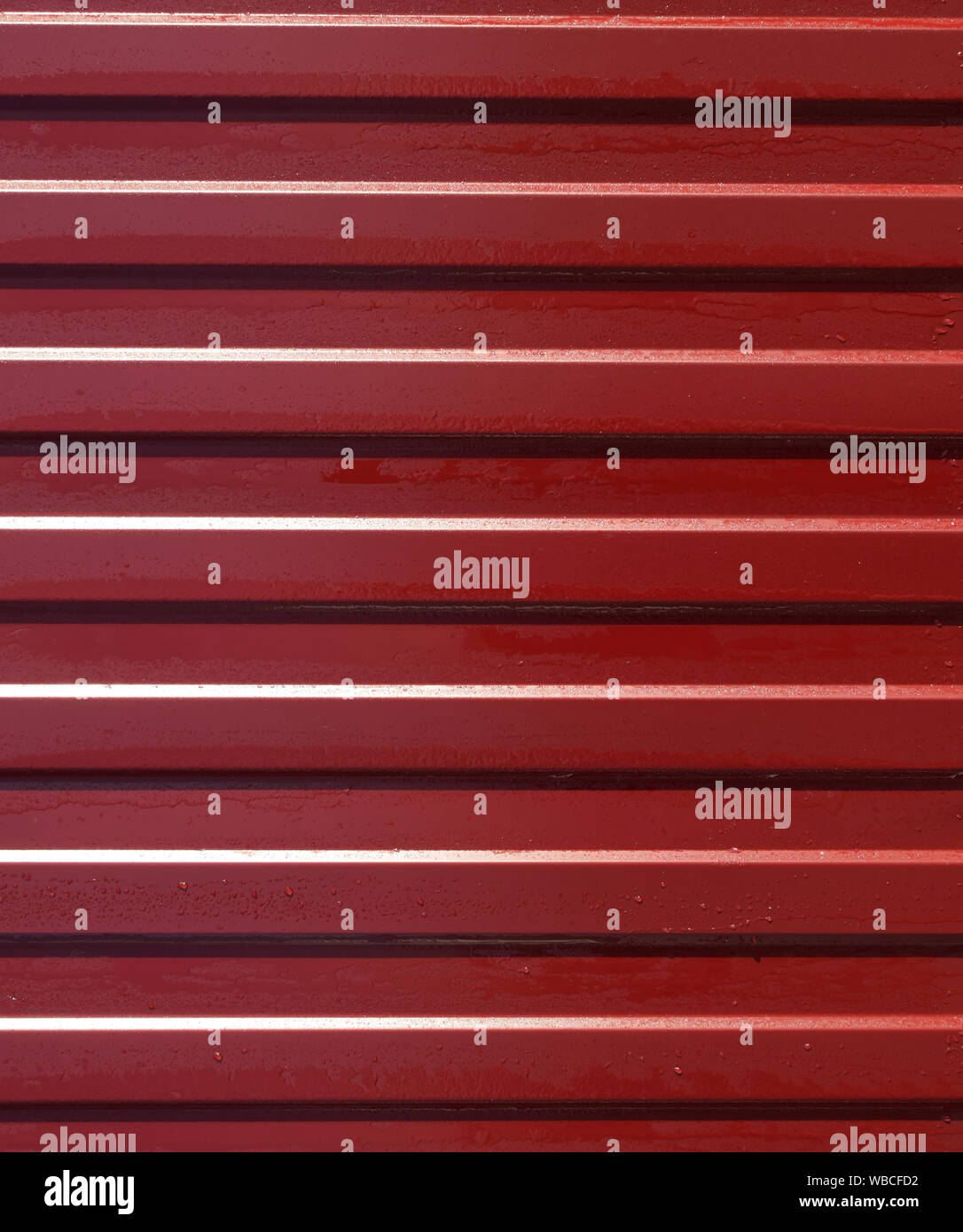 Diagonal pattern of metal profile. Fences from the galvanized iron ...