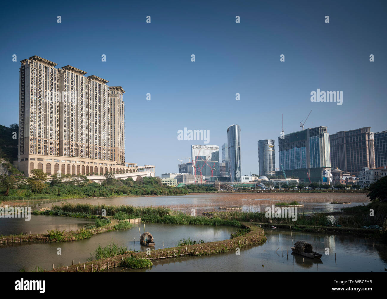 cotai strip casino resorts skyline view from taipa in macau china Stock ...
