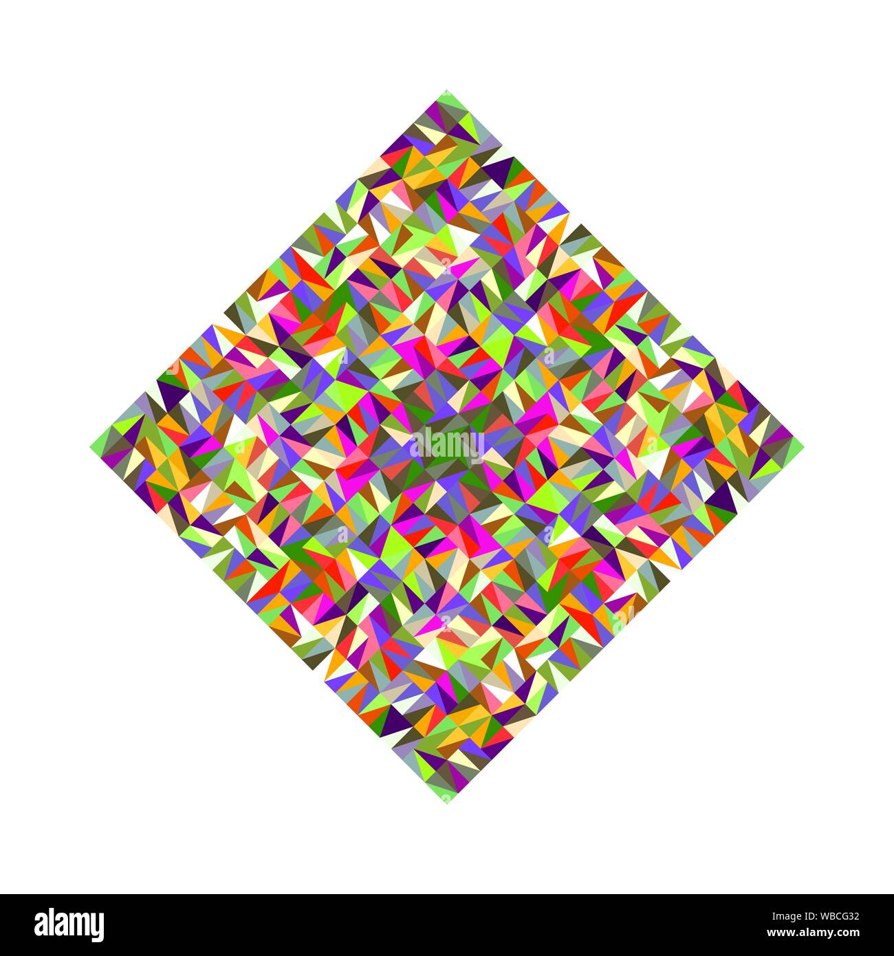 Abstract colorful mosaic polygon symbol template - geometrical ...