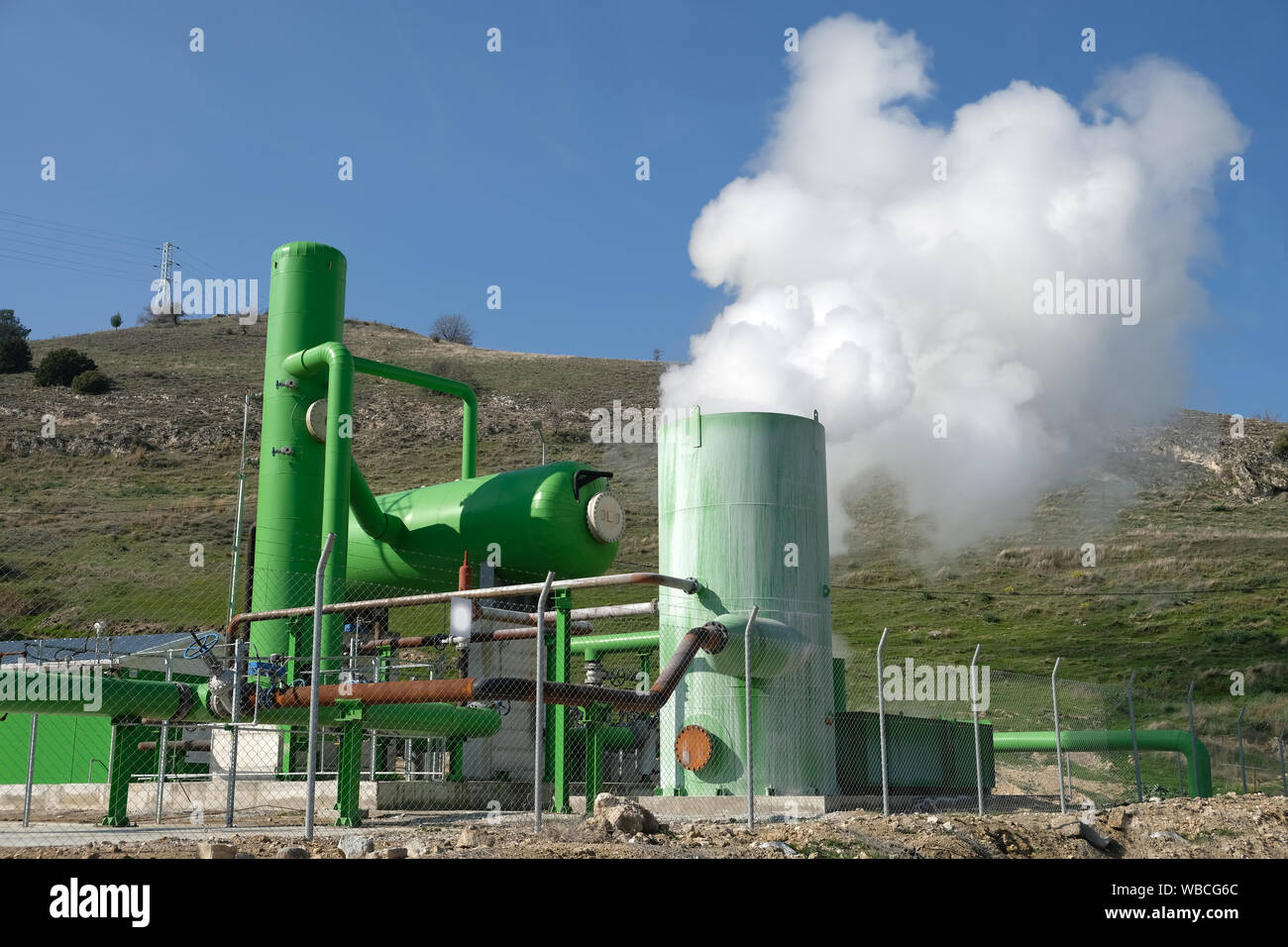 Geothermal Energy in Denizli Turkey Stock Photo - Alamy