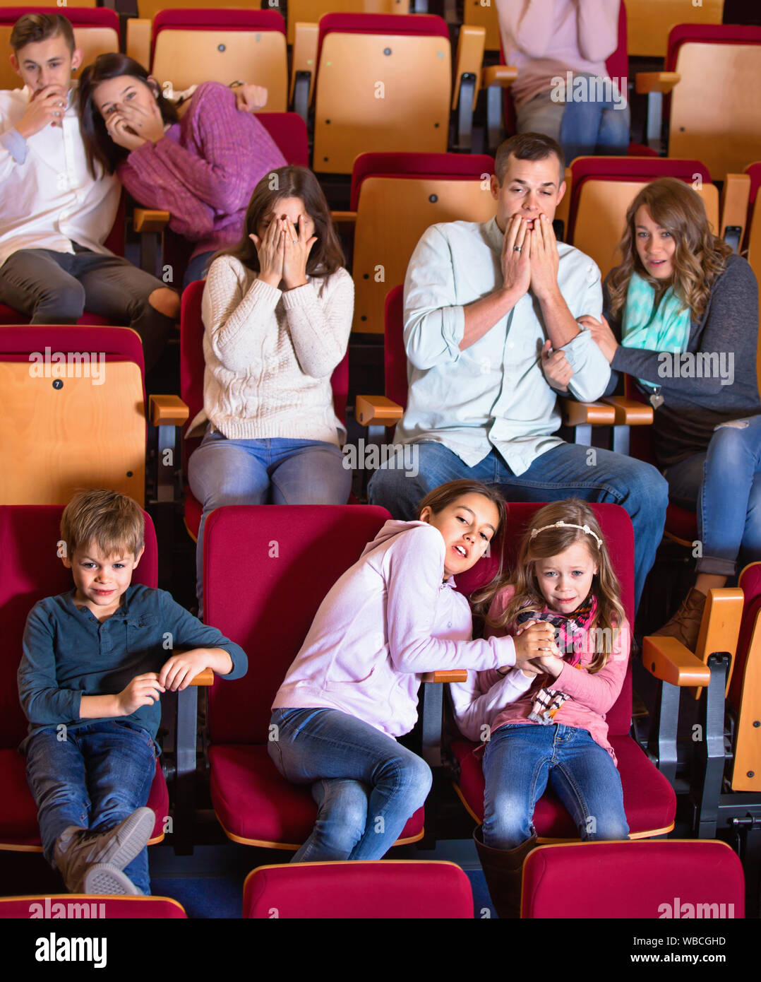 People watching scary movie hi-res stock photography and images - Alamy