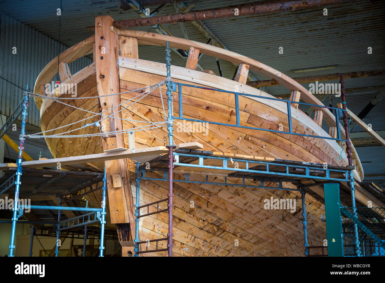 Wooden wall shipbuilding hi-res stock photography and images - Alamy