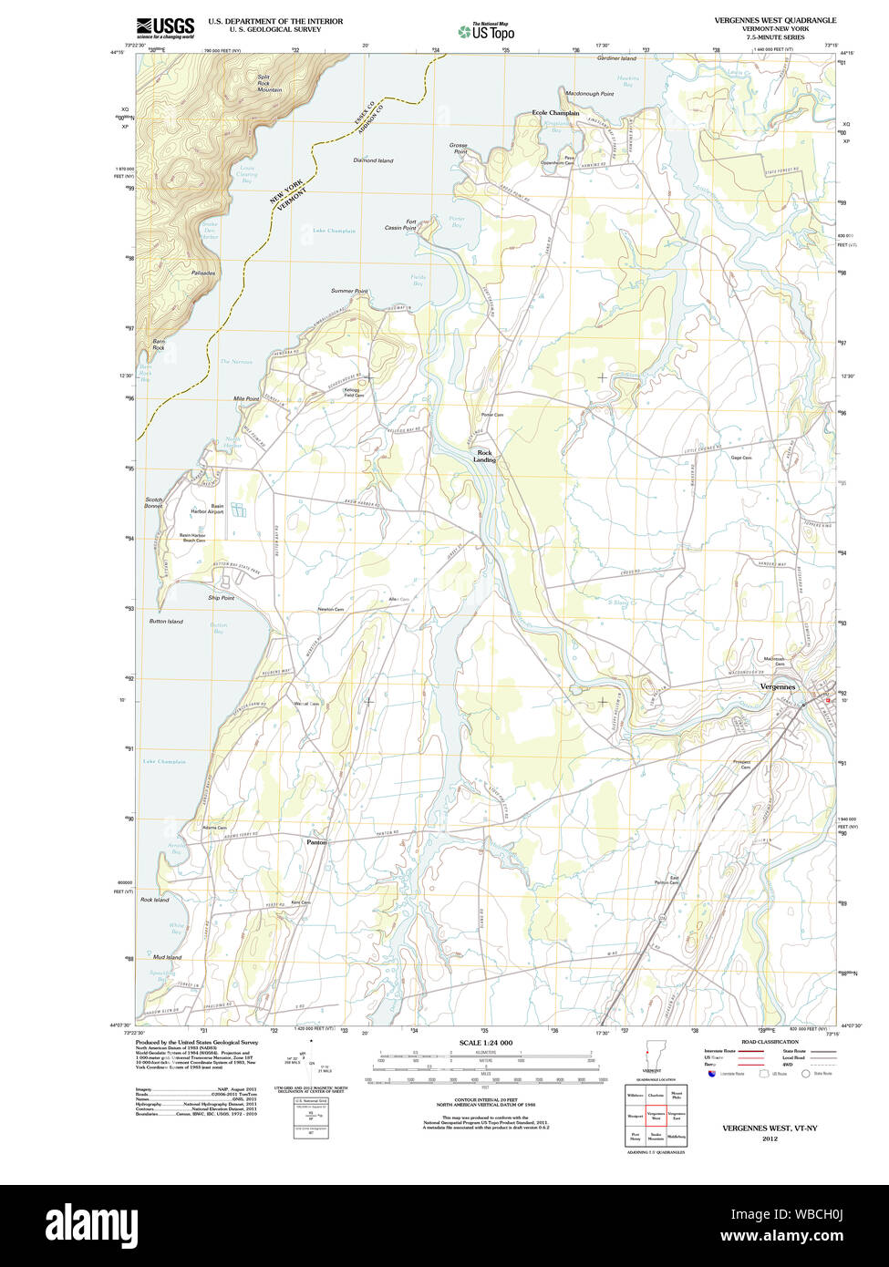 Map of vergennes Cut Out Stock Images & Pictures - Alamy