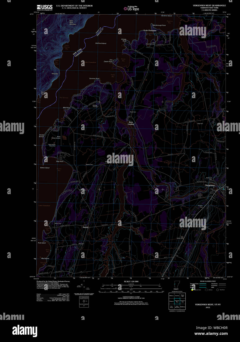 Map of vergennes hi-res stock photography and images - Alamy
