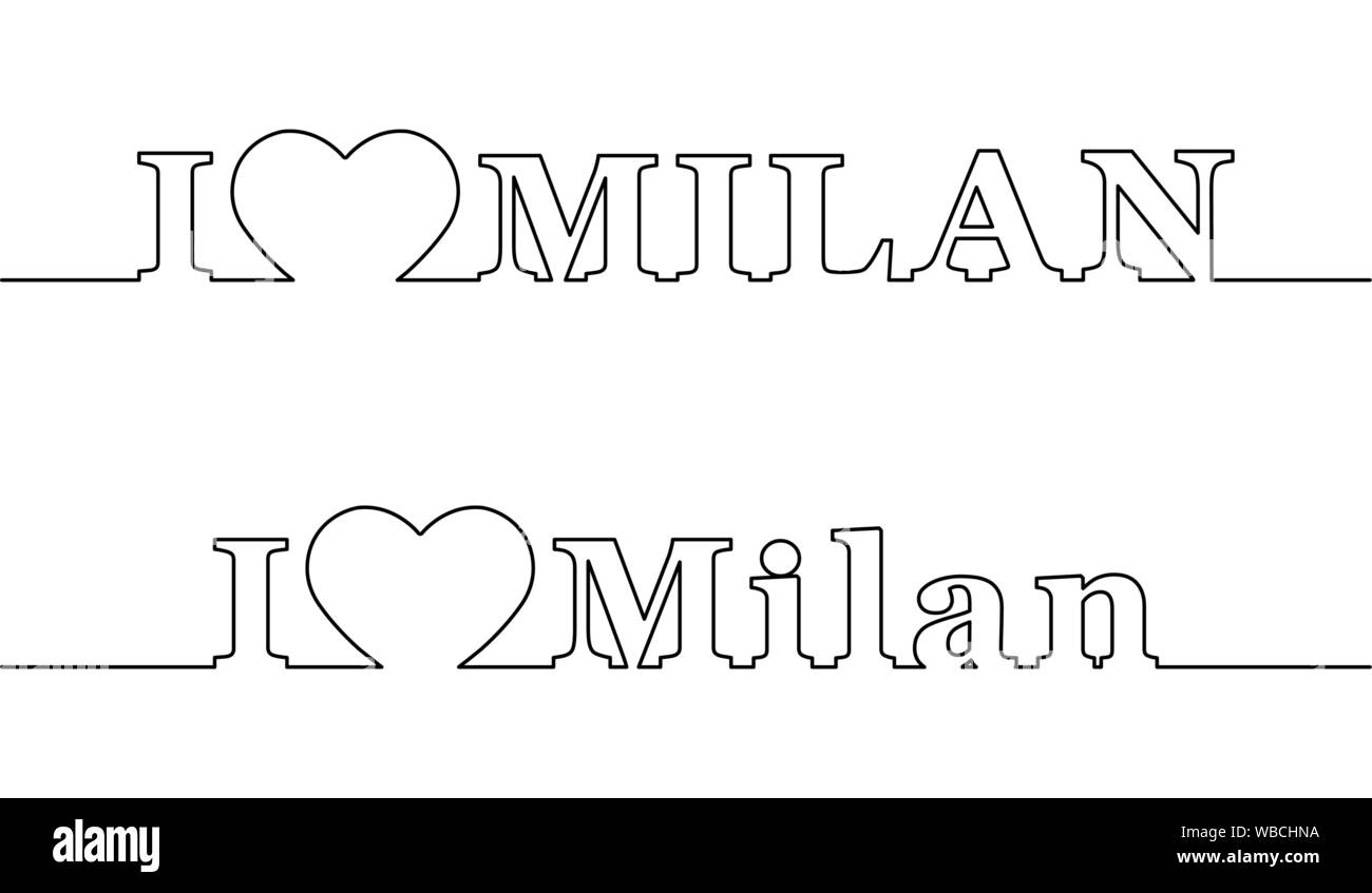 Love milan Stock Vector Images - Alamy