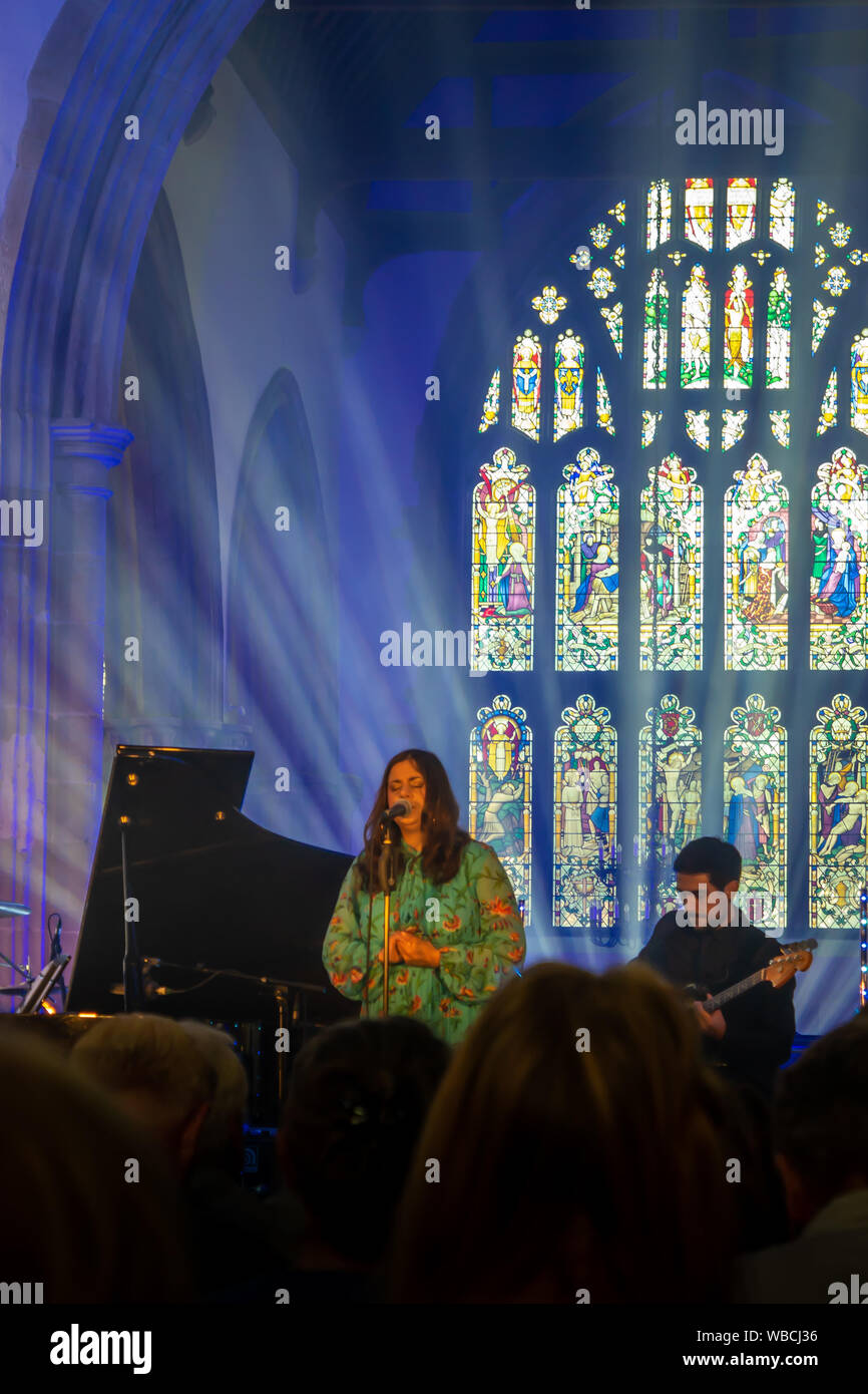 Rumer, singer songwriter, at the 2019 Rye Jazz festival. Performing ...
