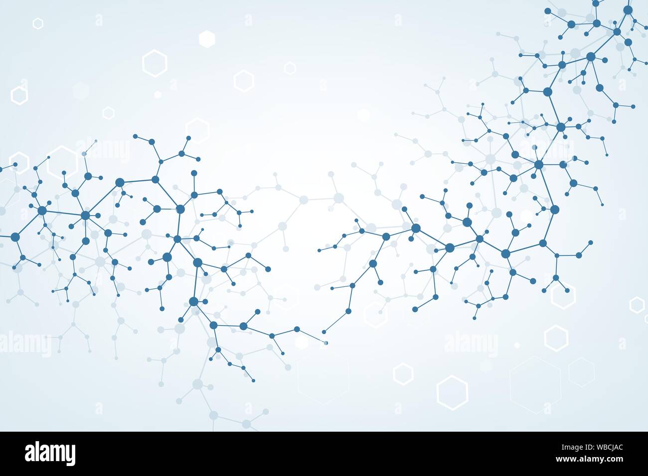 Scientific molecule background DNA double helix vector illustration ...