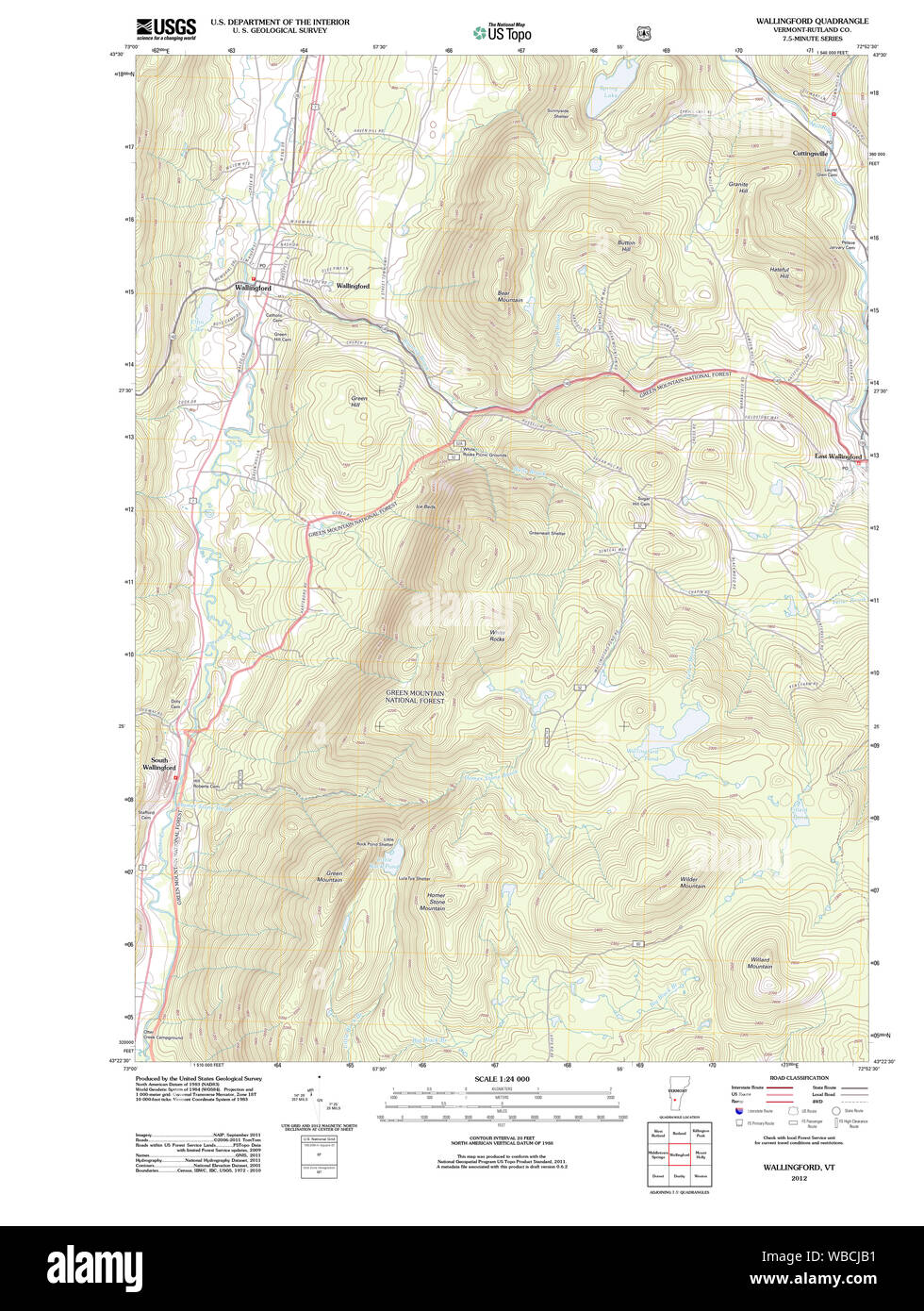 Wallingford map Cut Out Stock Images & Pictures - Alamy