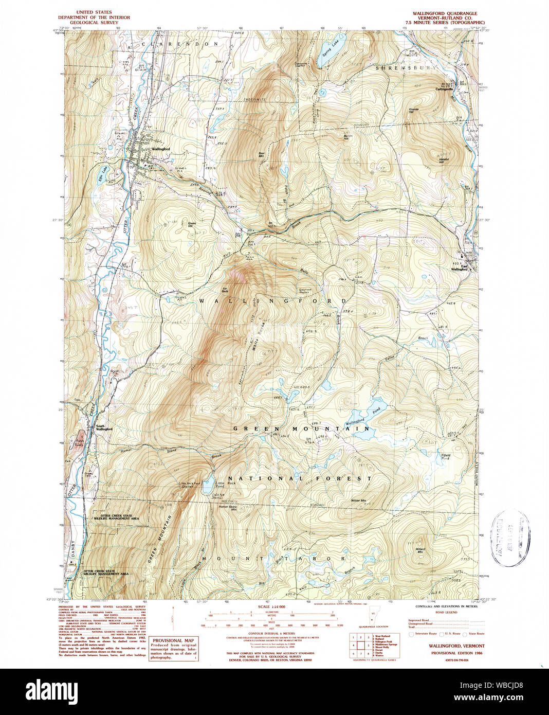 Wallingford map Cut Out Stock Images & Pictures - Alamy