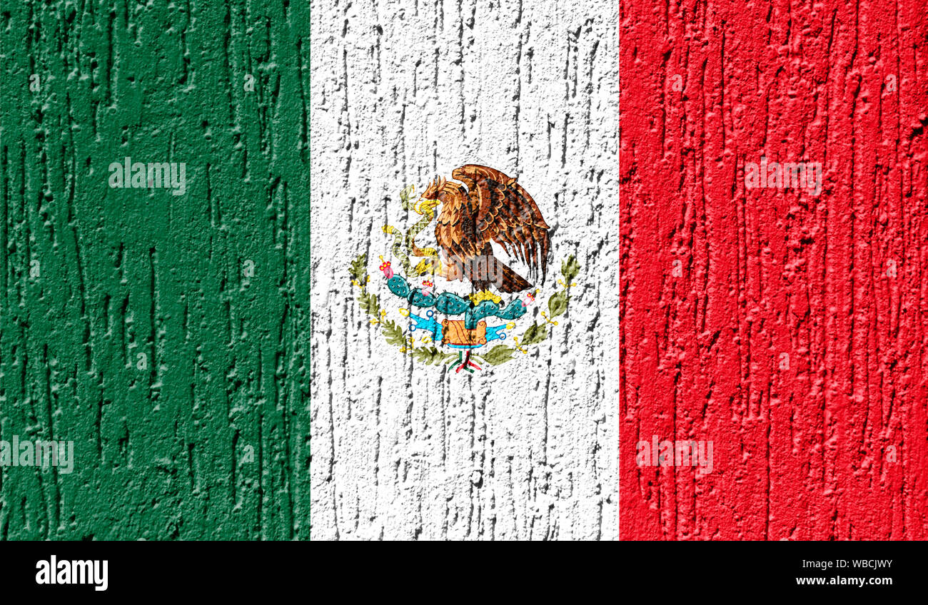 Flag of Mexico close up painted on a cracked wall Stock Photo - Alamy