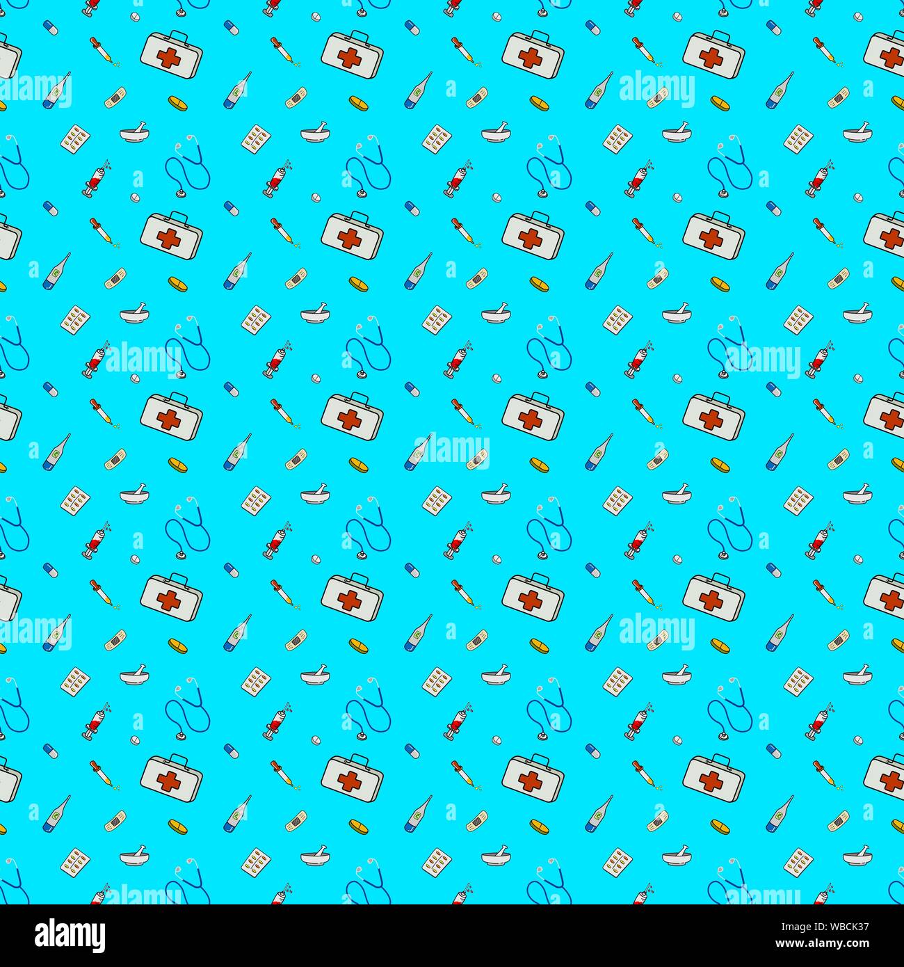 Pattern seamless background set of medical device Stock Vector Image ...