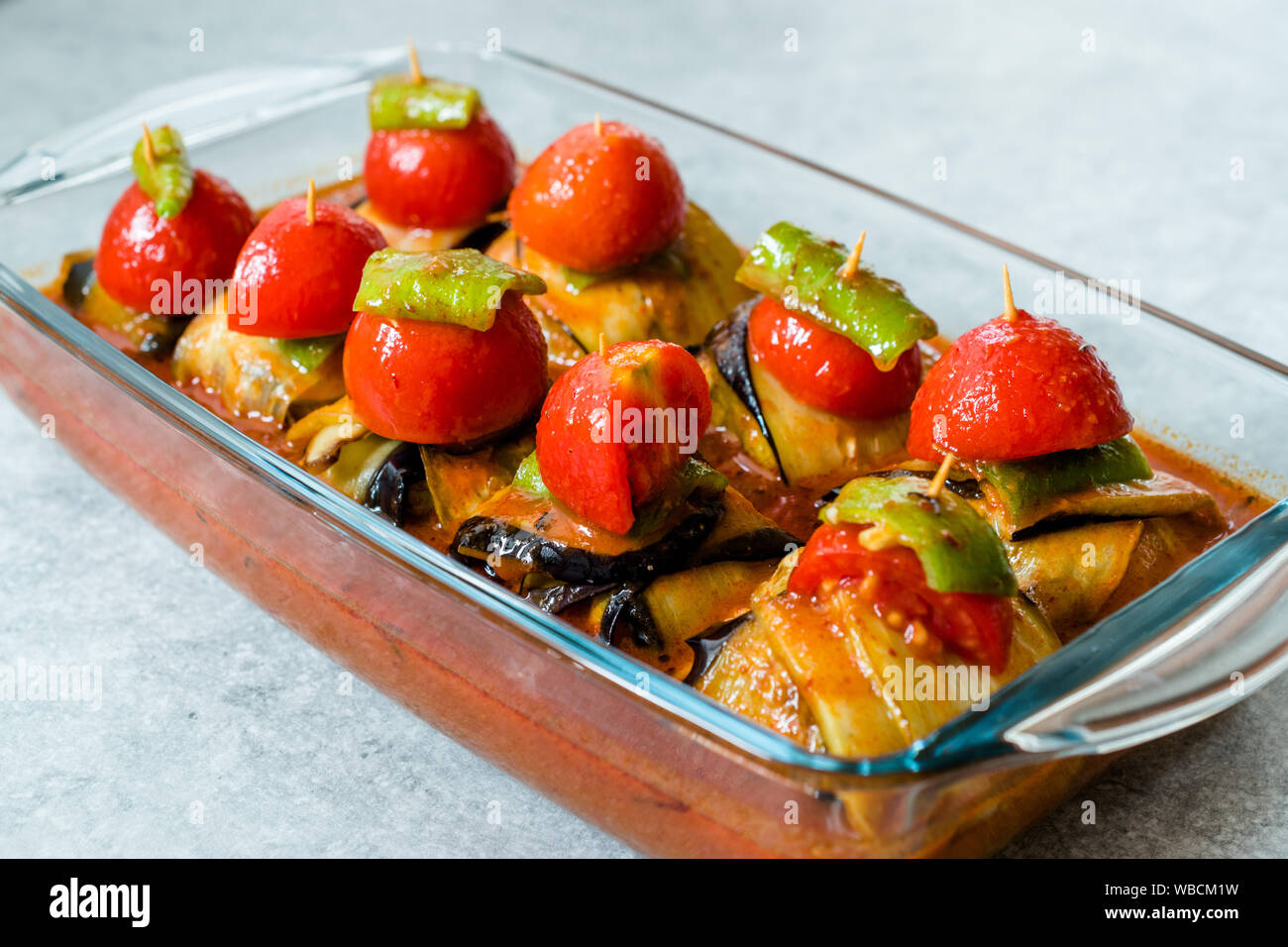 Turkish Islim Kofta Kebab with Meatballs and Cherry Tomatoes Wrapped in ...