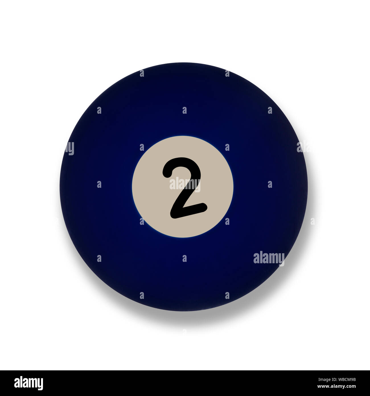 Billiard blue pool ball number 2 snooker hi-res stock photography and ...