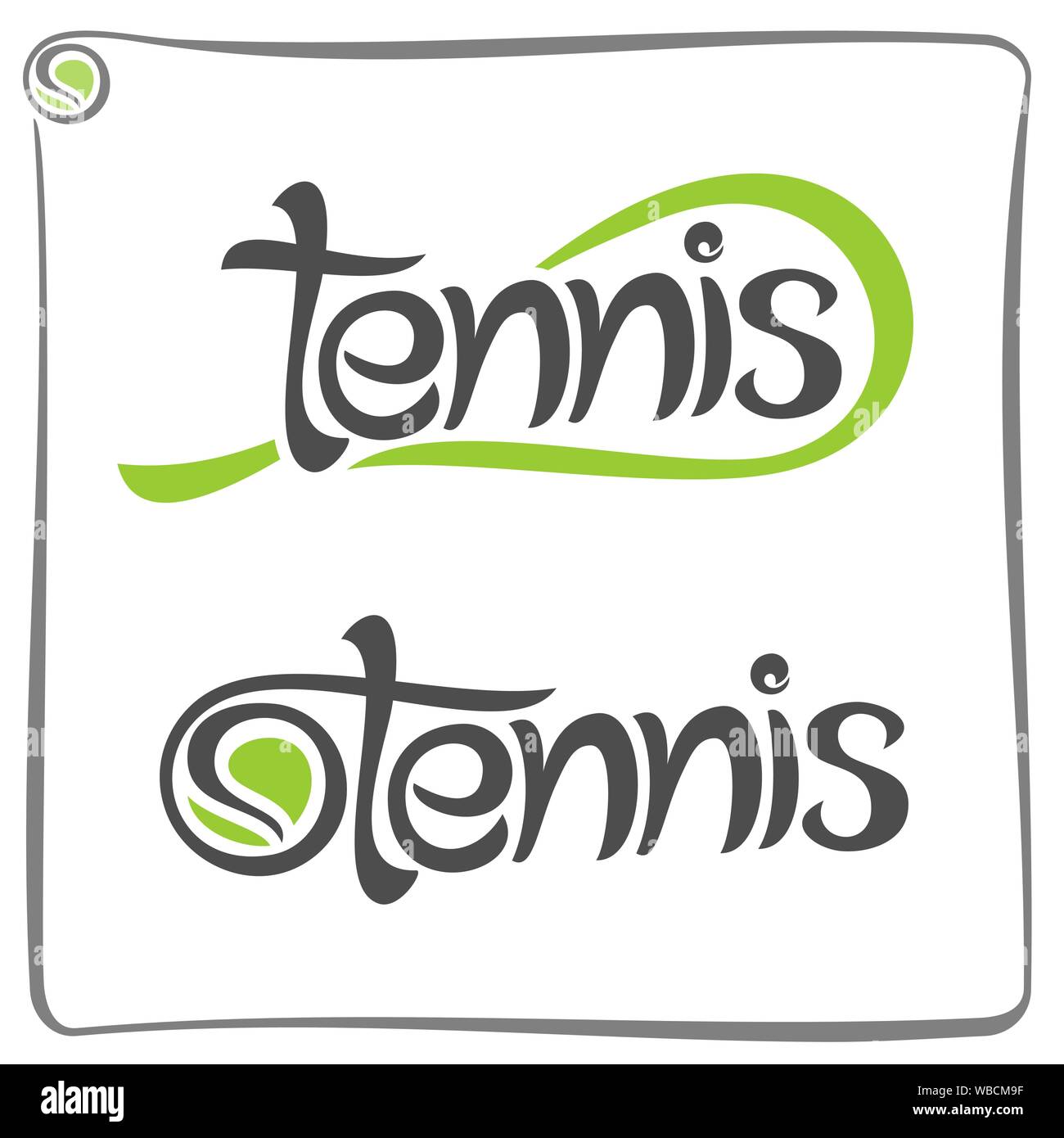 Vector illustration of logo for racket of lawn tennis, consisting of ...