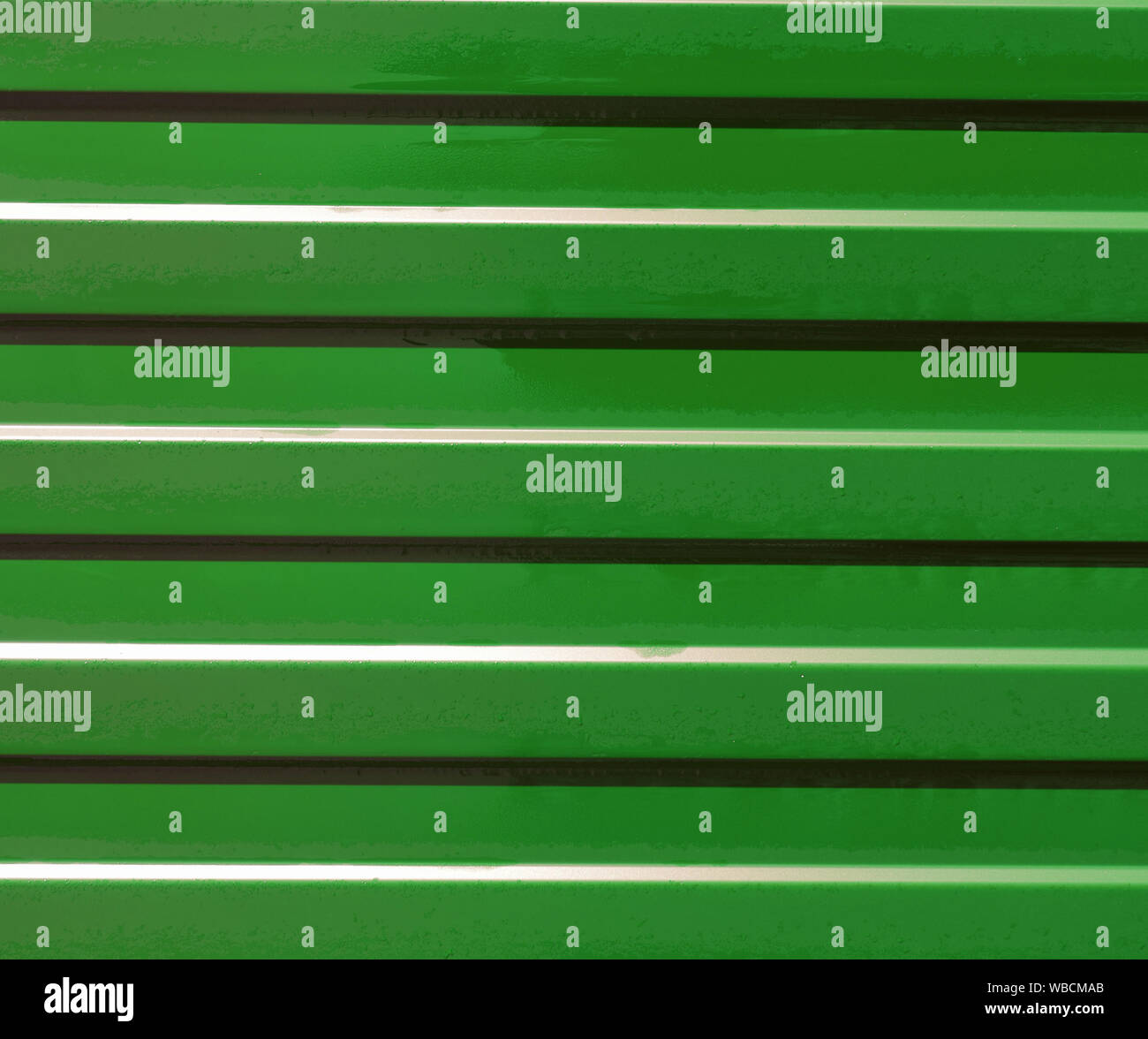 Diagonal pattern of metal profile. Fences from the galvanized iron ...