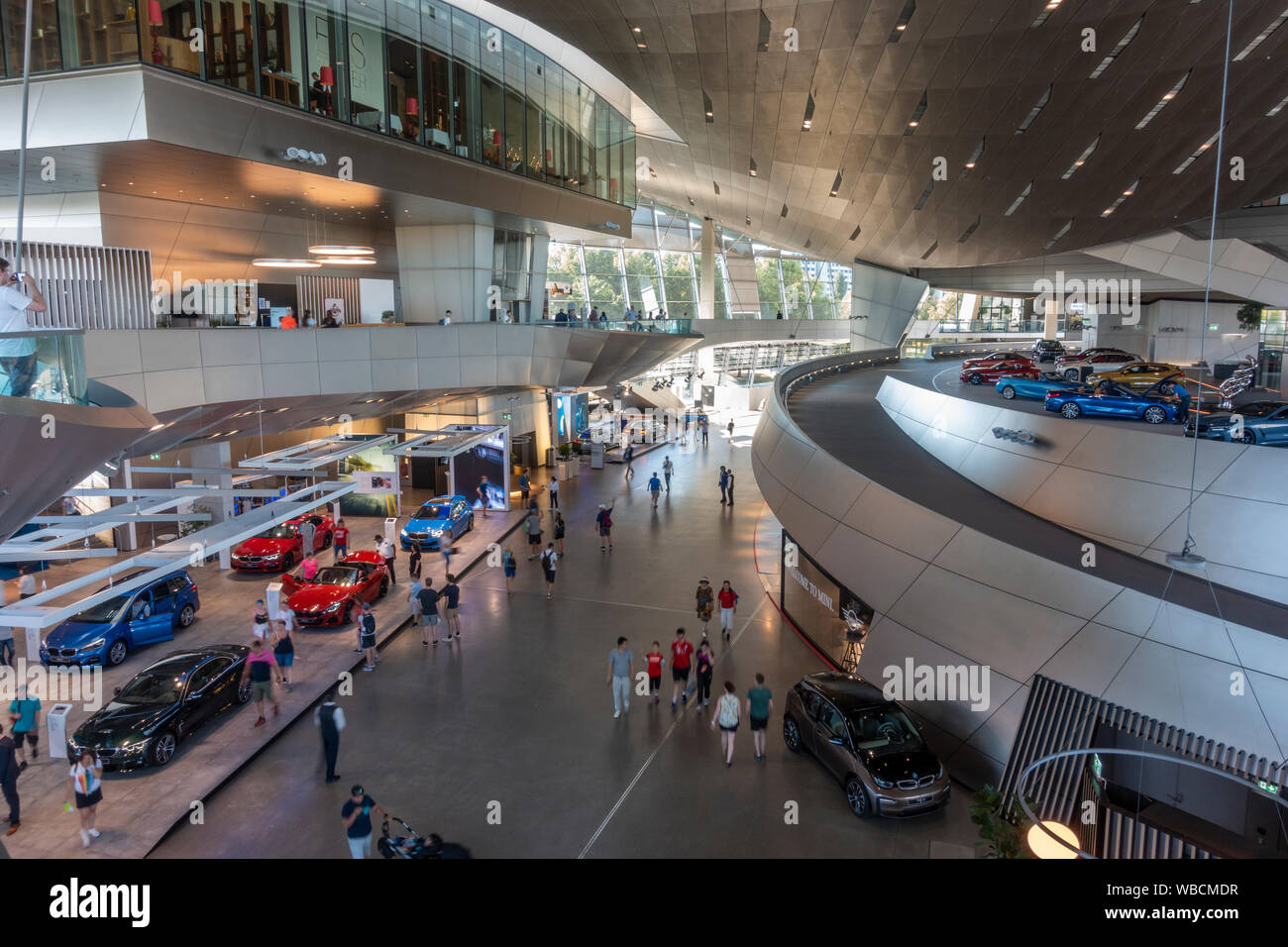 Inside BMW Welt, a combined exhibition, delivery, adventure, museum and ...