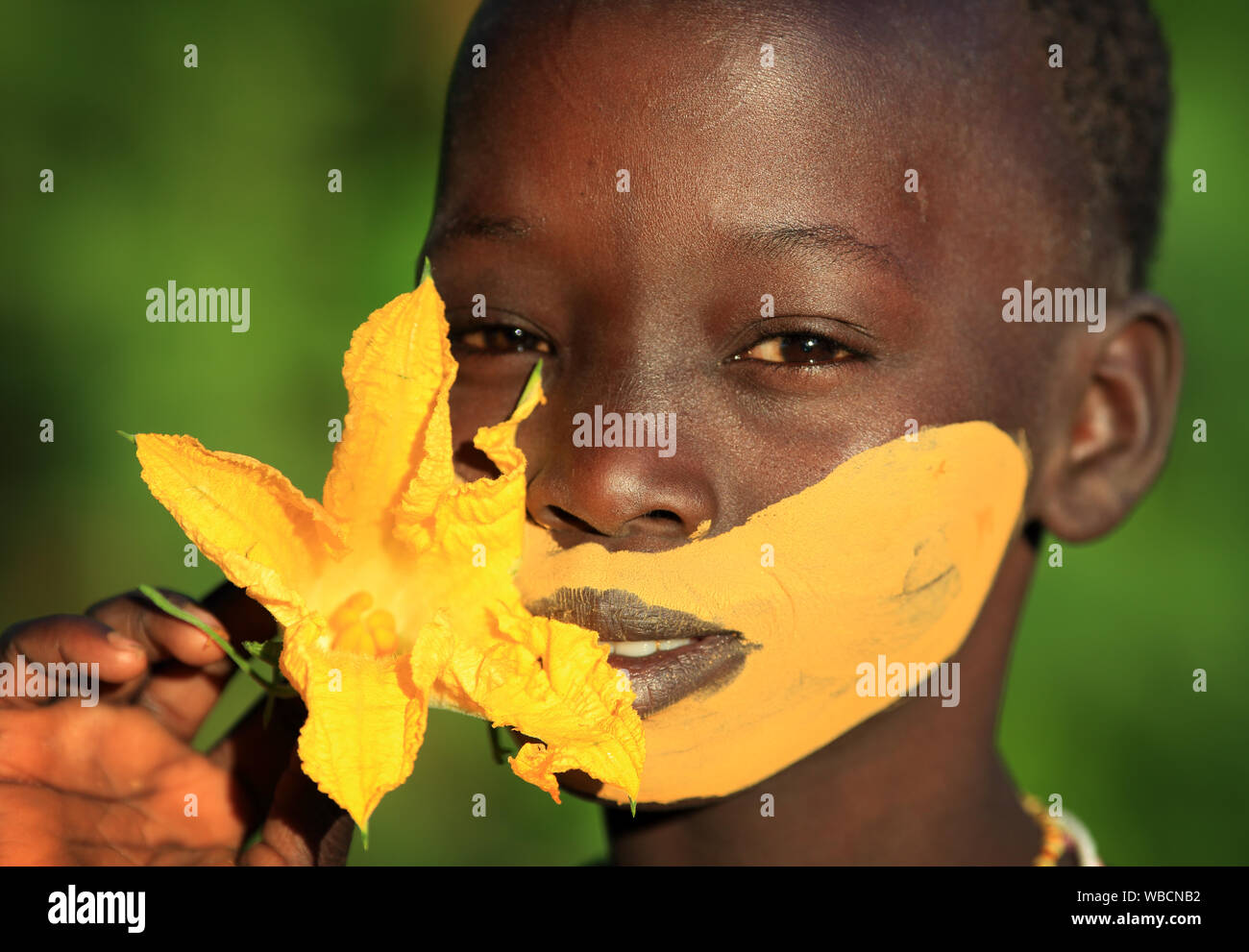 Beautiful tribal Suri girl at a ceremony in Lower Omo Valley near ...