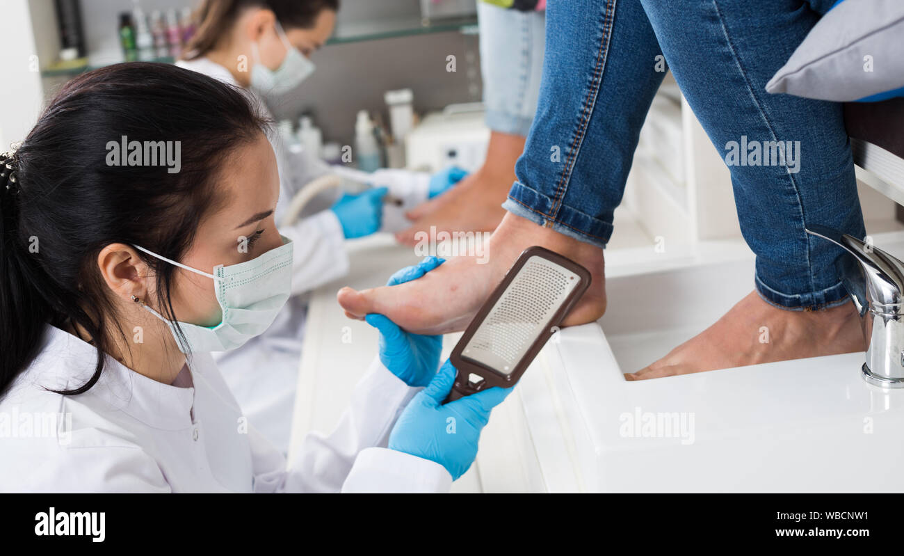 Buffing toenails hi-res stock photography and images - Alamy