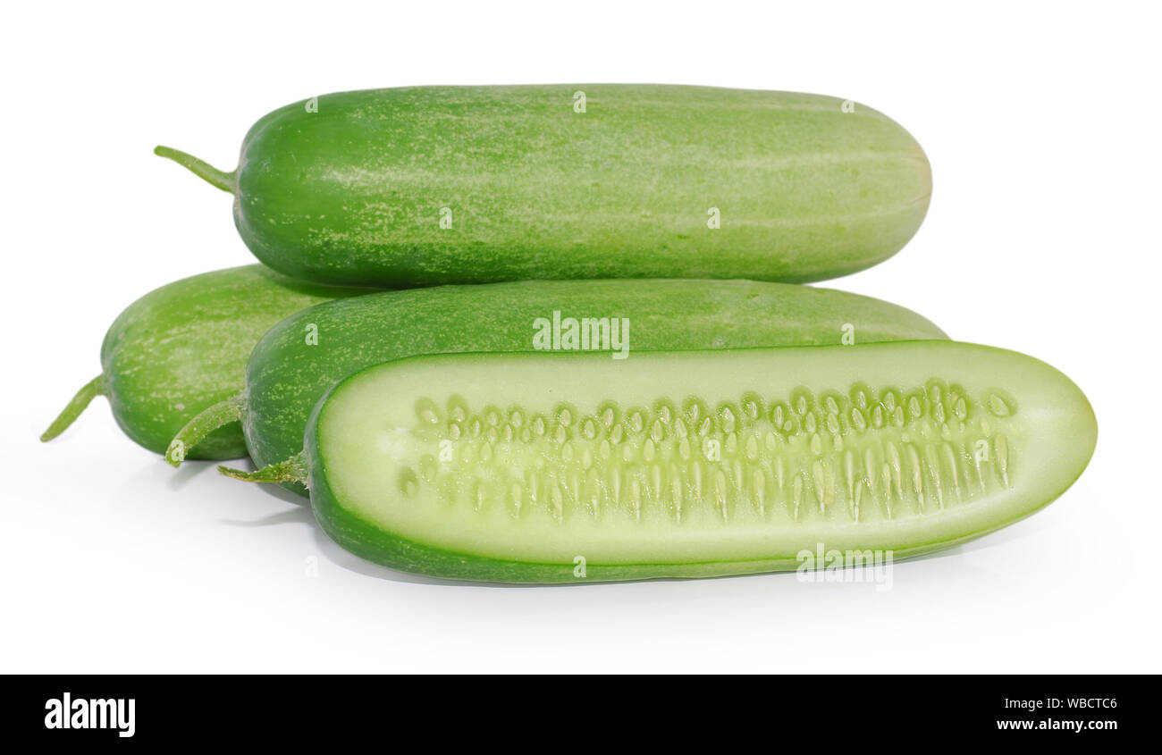 Fresh cucumber isolated on white background Stock Photo - Alamy