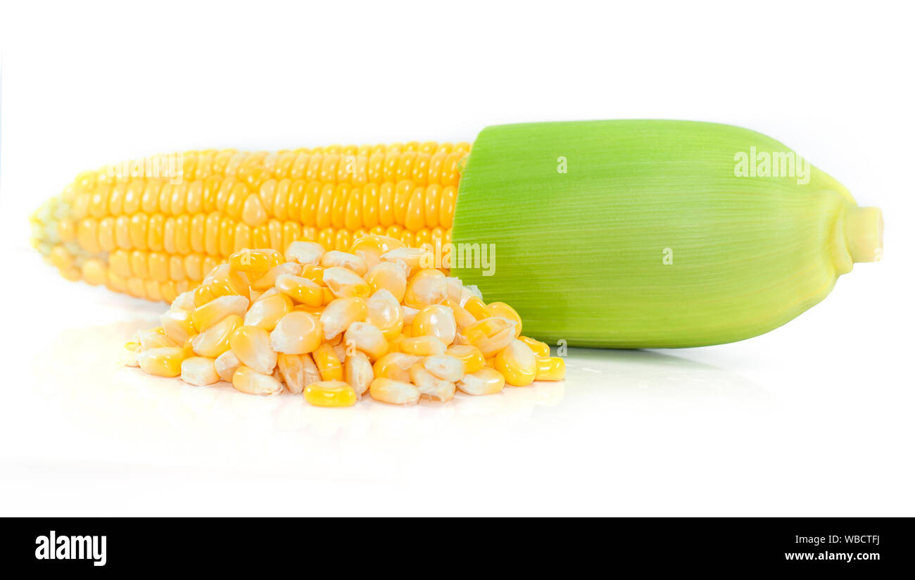Green sweet corn Cut Out Stock Images & Pictures - Alamy