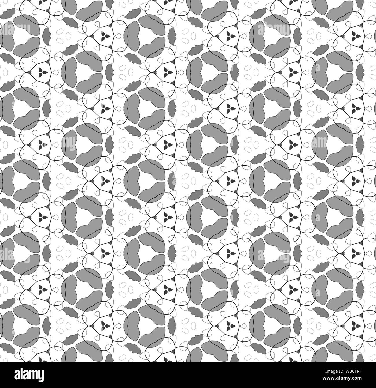 Seamless simple black & white B&W abstract geometry pattern ...