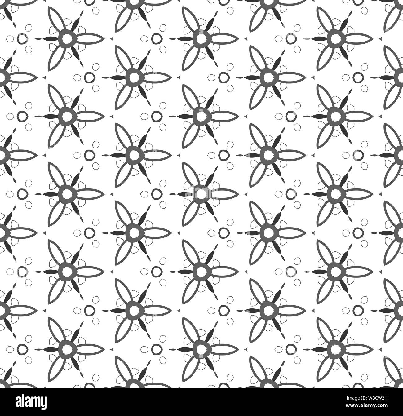 Seamless simple black & white B&W abstract geometry pattern ...