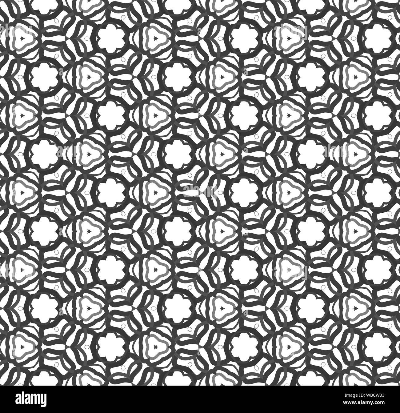 Seamless simple black & white B&W abstract geometry pattern ...