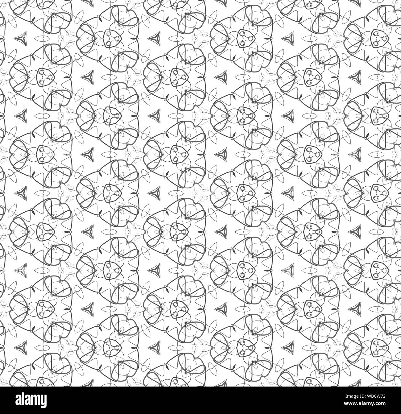 Seamless simple black & white B&W abstract geometry pattern ...