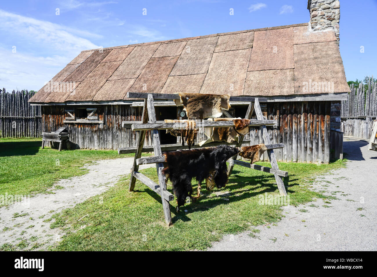 Iroquois village palisade hi-res stock photography and images - Alamy