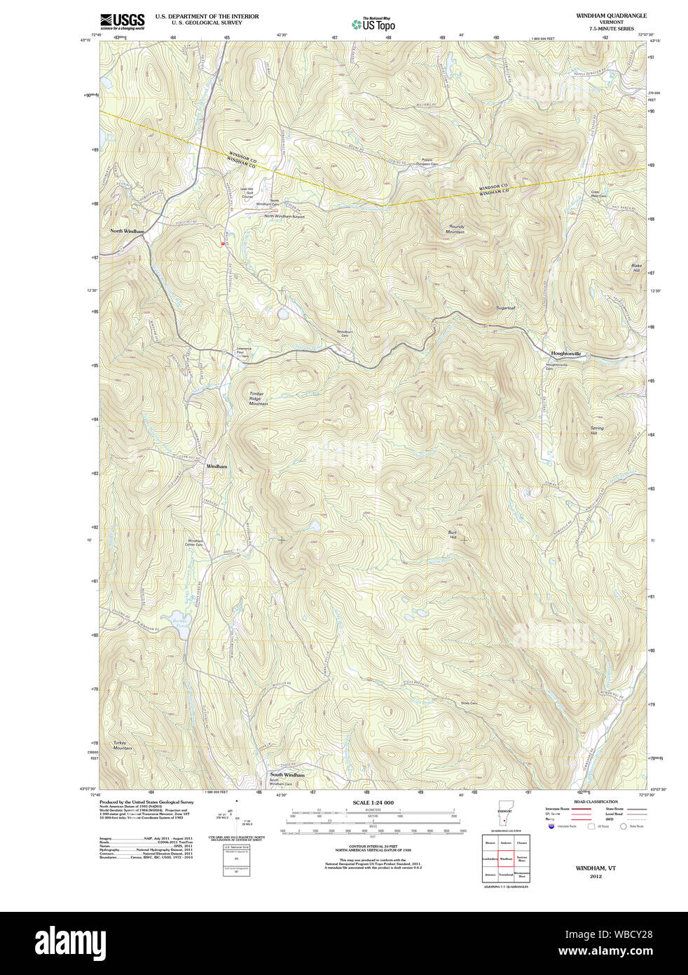 Windham map hi-res stock photography and images - Alamy