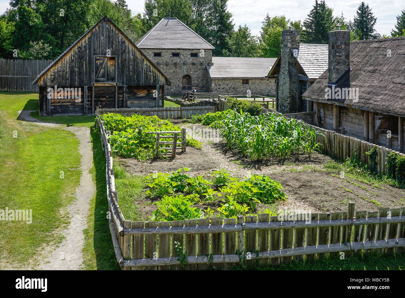 Vegetable garden at Authentic Native Indian Village, Saint-Marie among ...